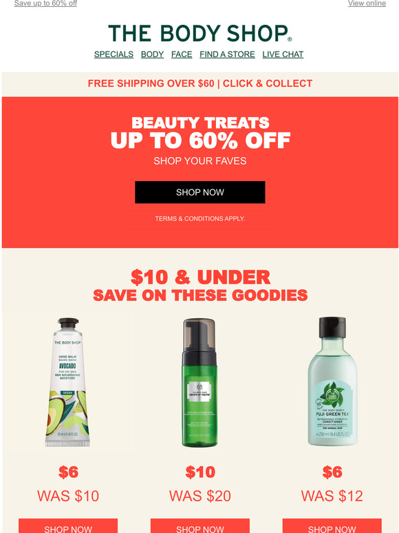 The Body Shop: Sale: $10 & Under | Milled