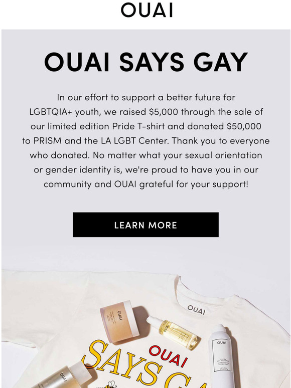 OUAI: OUAI grateful for your support | Milled