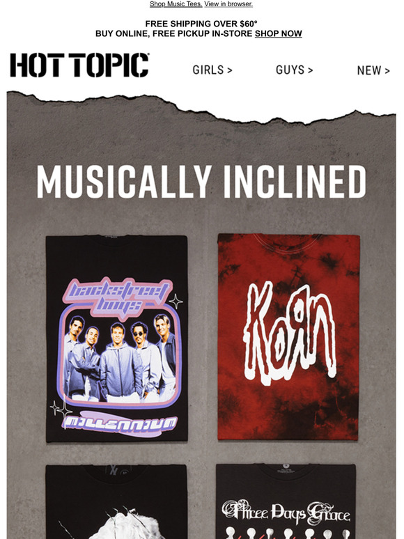 Hot Topic: Musically inclined merch inside 🎶👕 | Milled