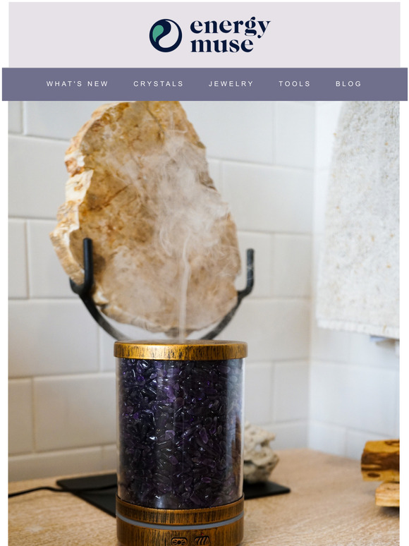 Energy Muse: NEW NOW: Amethyst oil diffuser + 4 powerful oils 💆♨️🧘 | Milled