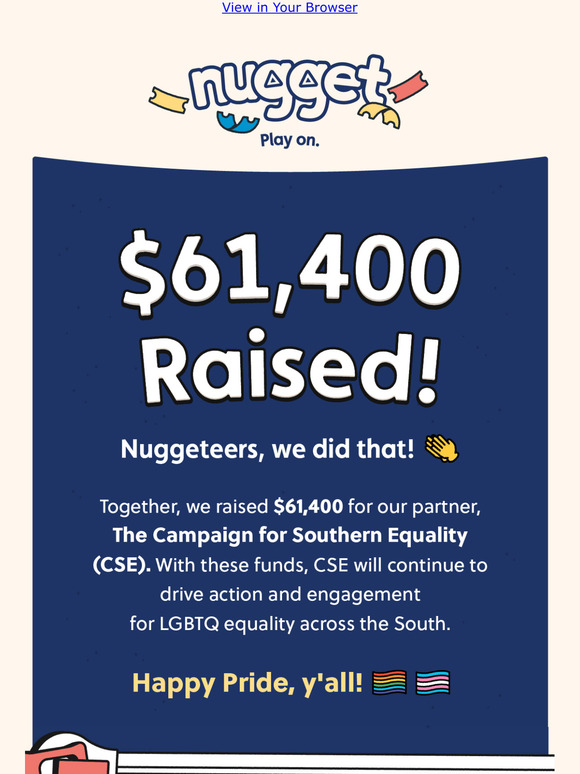 Nugget Comfort: Celebrating Pride, Community Wide🏳️‍🌈 | Milled