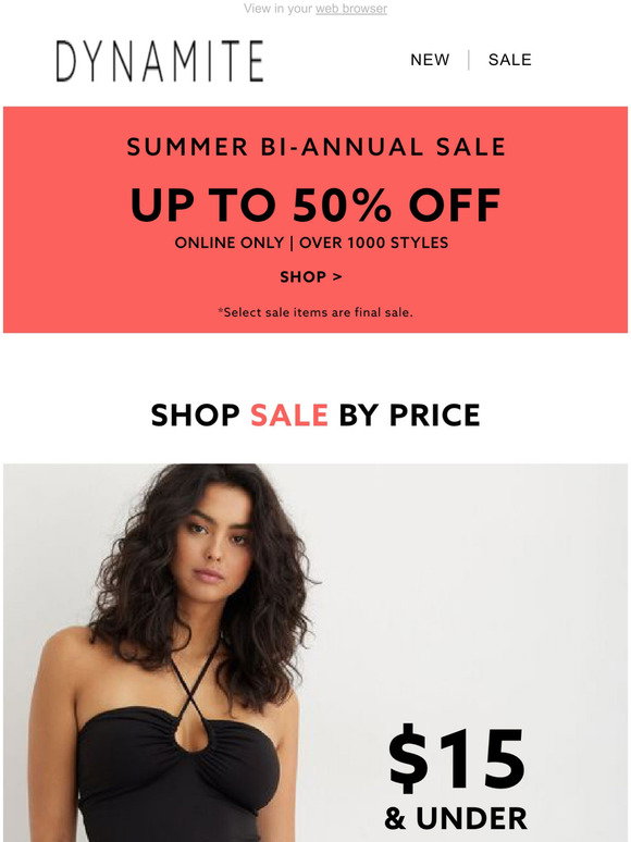 Dynamite: SALE: Styles $15 & Under | Milled