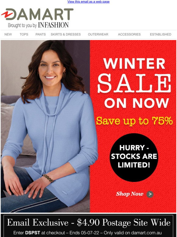 Damart: SALE Catalogue Out Now | SAVE Up To 75% | Milled