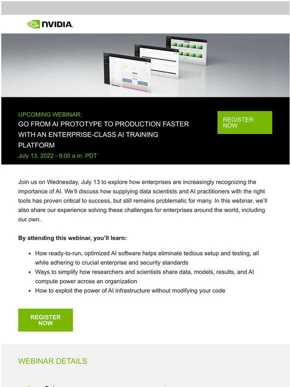 Nvidia: Webinar: Go from AI Prototype to Production Faster | Milled