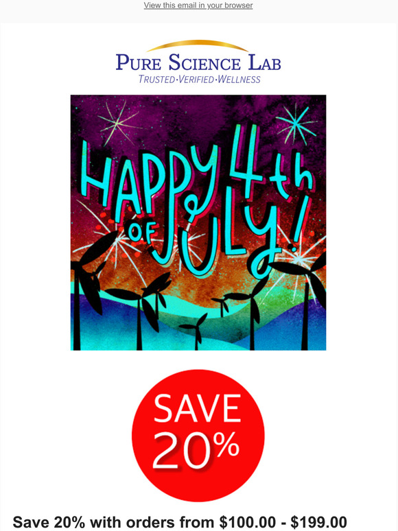 Pure Science Lab: July 4th Weekend Sale !!!!🎇 | Milled