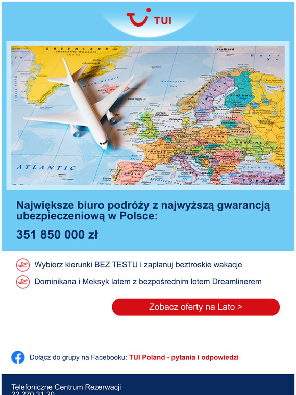 TUI POLSKA: TUI z najwyższą gwarancją ubezpieczeniową w Polsce | Milled
