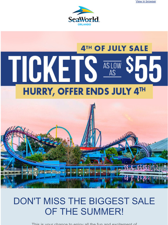 SeaWorld: Tickets as low as $55! | Milled