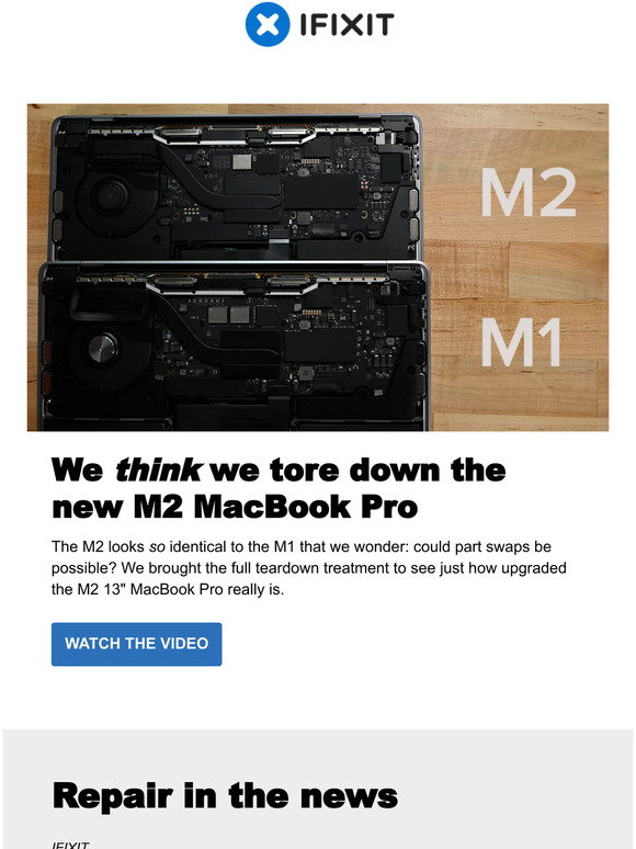 iFixit: M1 vs. M2 MacBook Pro: What's the difference? | Milled