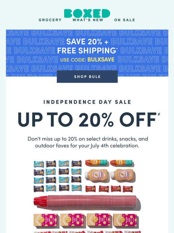 Boxed: Our 20% off July 4th savings won't last long... | Milled