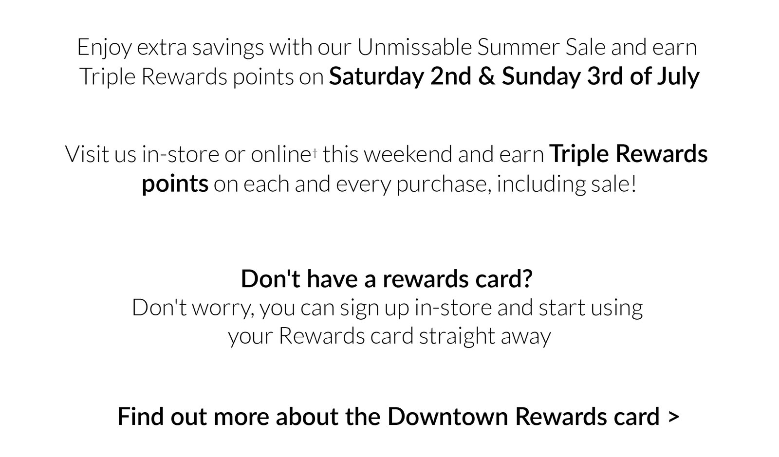 Oldrids & Downtown: Enjoy Triple Rewards points at Downtown Stores this ...