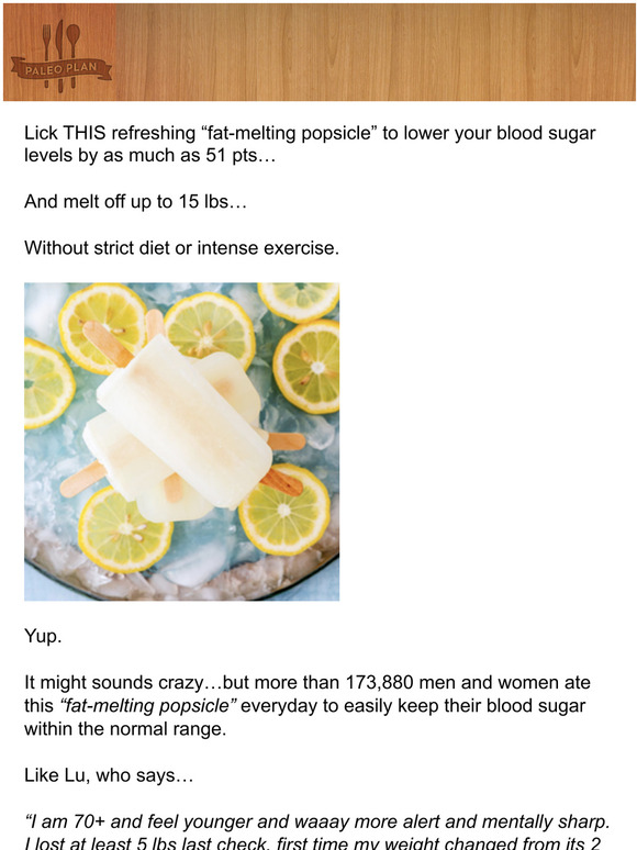 PaleoPlan: fat-melting popsicle (so refreshing) | Milled