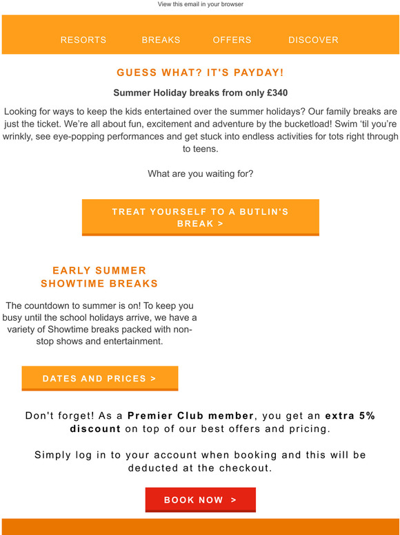 Butlins: Summer Holiday breaks from only £340 | Milled