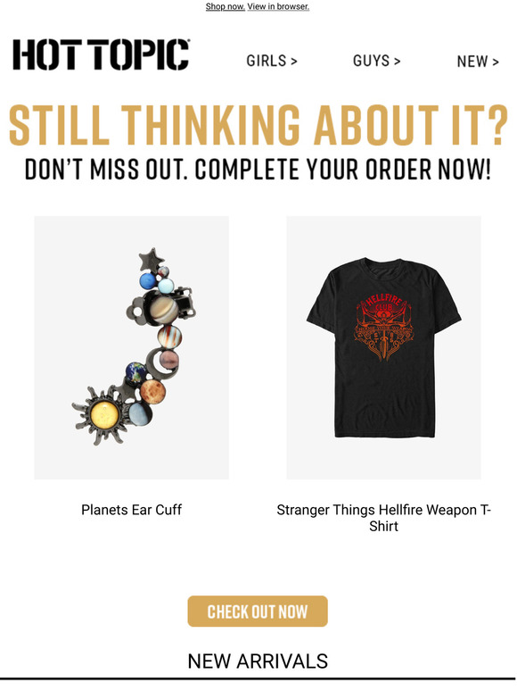 Hot Topic: One more click to bring that merch home! | Milled