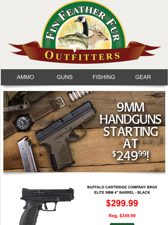 Fin Feather Fur Outfitters: 9mm Handguns Starting at $249.99! | Milled