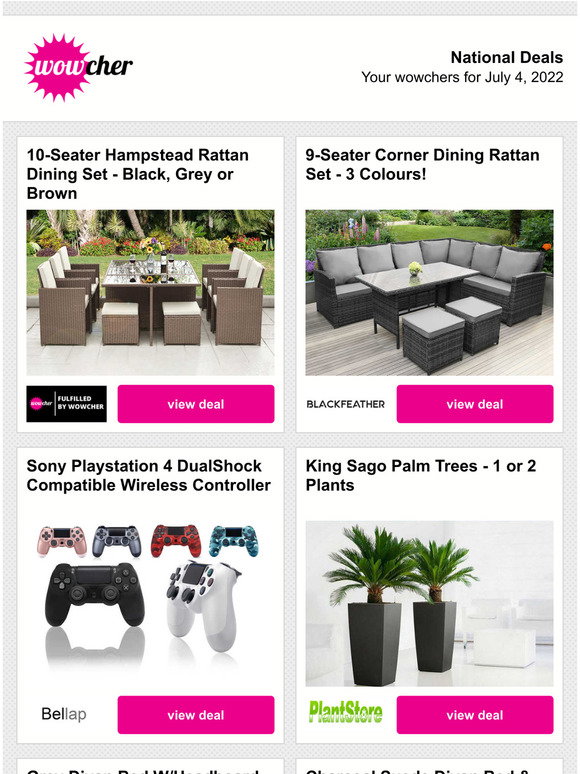 Wowcher: Wowchers for you: 10-Seater Hampstead Rattan Dining Set | 9 ...