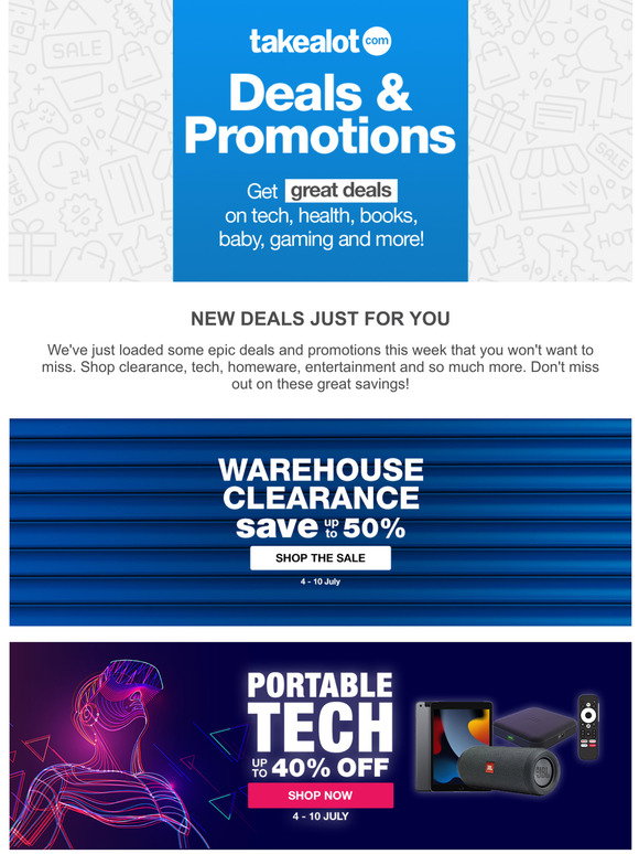 Takealot: —, shop now and SAVE BIG with our AWESOME NEW DEALS ...