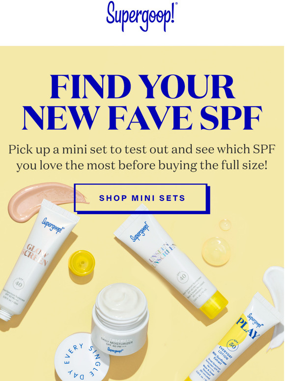Supergoop: Try an SPF mini set! | Milled