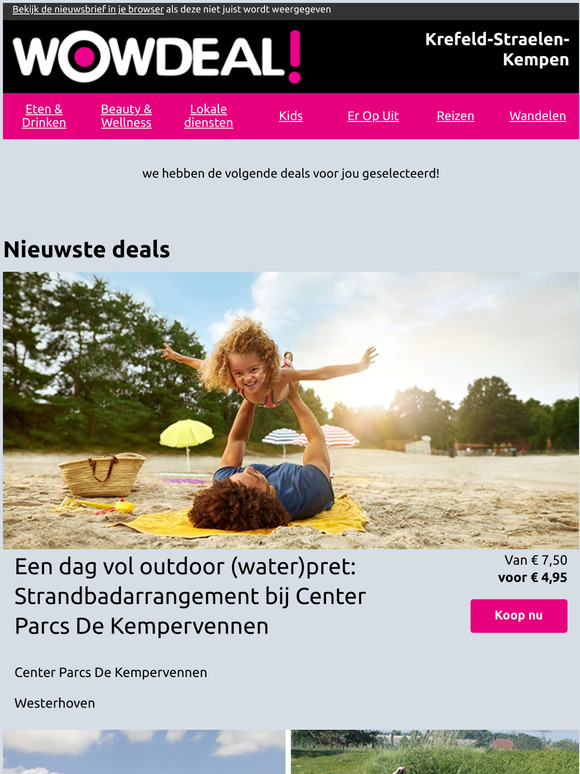 WowDeal: Een dag vol outdoor (water)pret: Strandbadarrangement bij ...