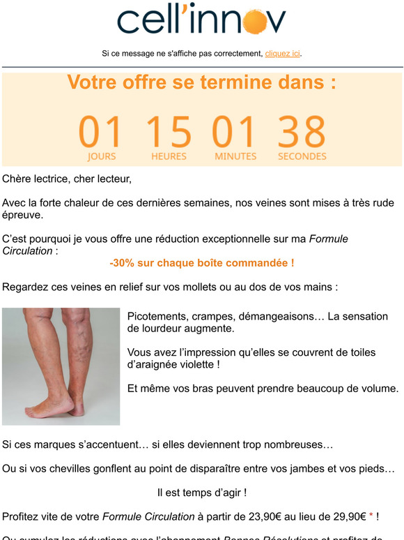 Cellinnov: -30% sur la formule Circulation | Milled