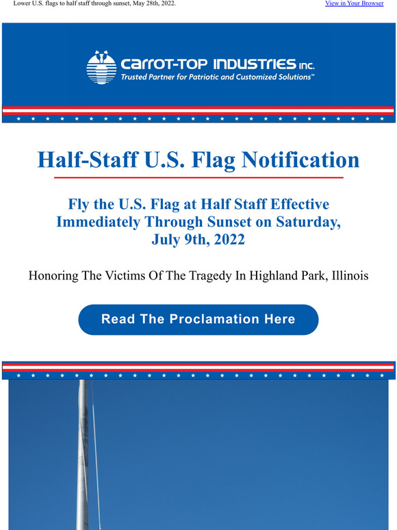 Carrot-Top: Important Half-Staff Notification | Milled