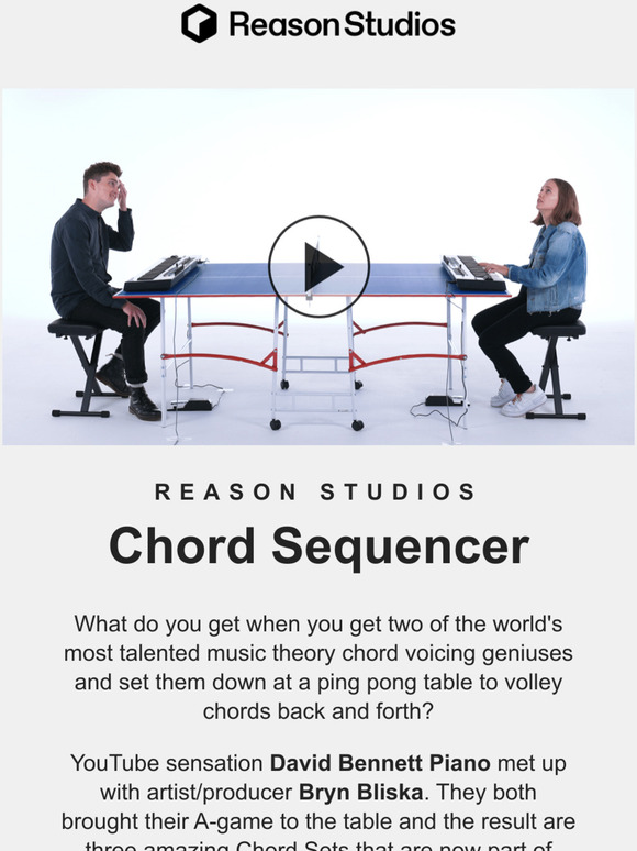 Reason Studios: World's FIRST ever game of Chord Progression Ping Pong ...