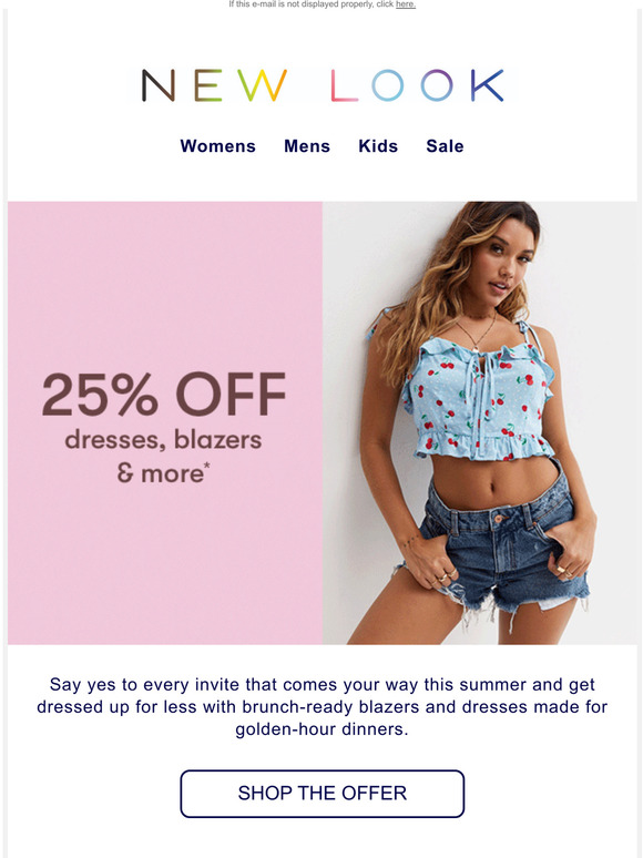 New Look Email Newsletters: Shop Sales, Discounts, and Coupon Codes