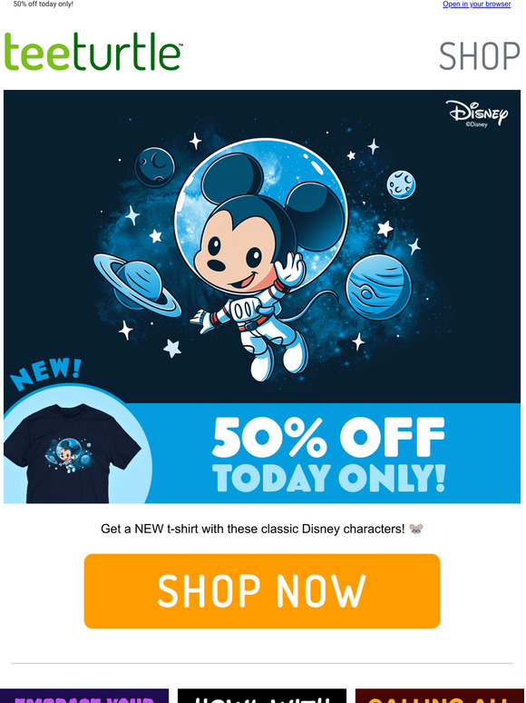 TeeTurtle: NEW Mickey, Goofy, and Donald Duck t-shirts! 👕 | Milled