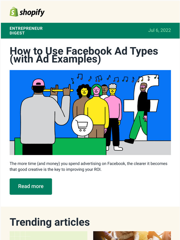 Shopify: How to Use Facebook Ad Types (with Ad Examples) | Milled