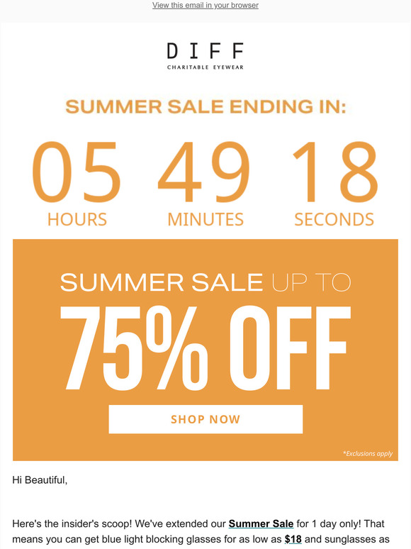 DIFF Eyewear: EXTENDED! $18 Frames almost sold out! | Milled