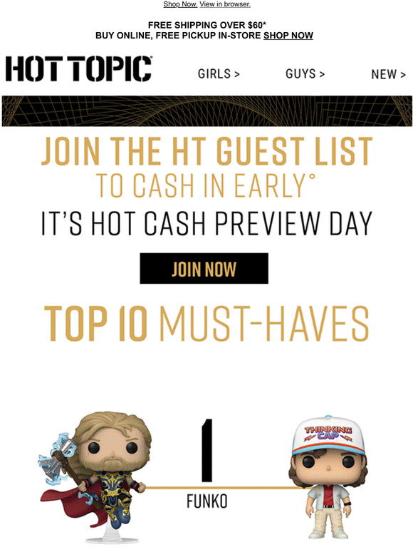 Hot Topic: Early access to your Hot Cash? Oh yes! | Milled