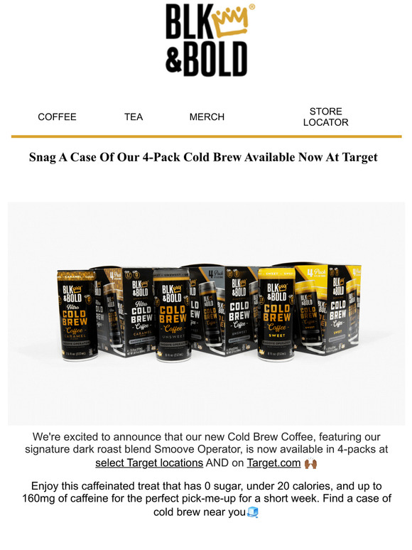 Blk & Bold: Your New Favorite Cold Brew Is Now at Target! | Milled
