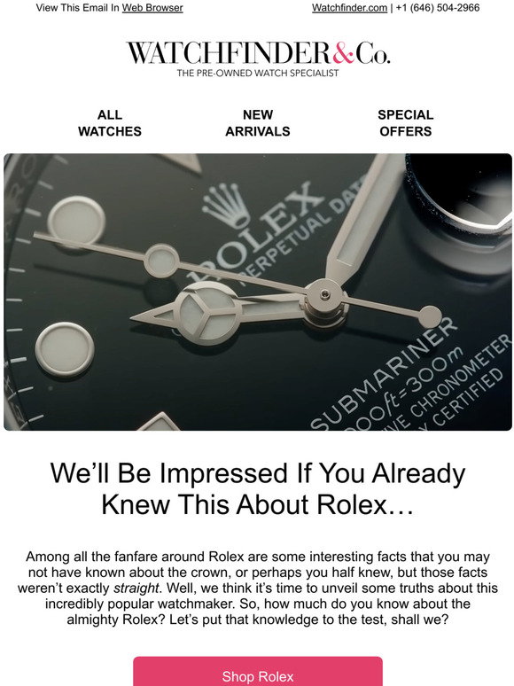 Watchfinder: Even We Forgot These Facts About Rolex Until Now | Milled