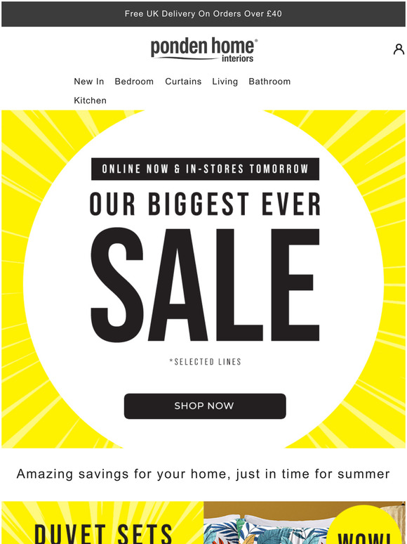 Ponden Home Interiors: Our Biggest Ever Sale Is NOW ON! | Milled