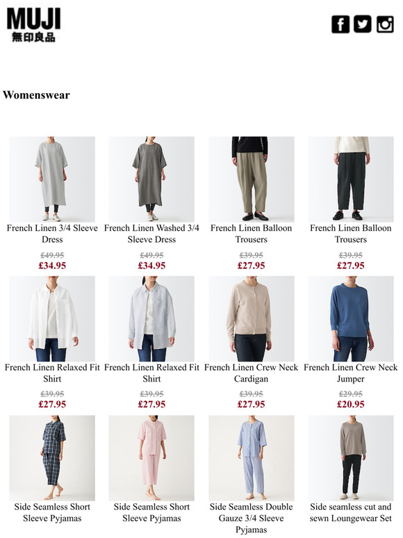 MUJI: MUJI SALE UP TO 50% OFF | Milled