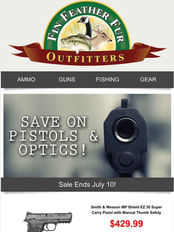Fin Feather Fur Outfitters: Save on Pistols & Optics! | Milled
