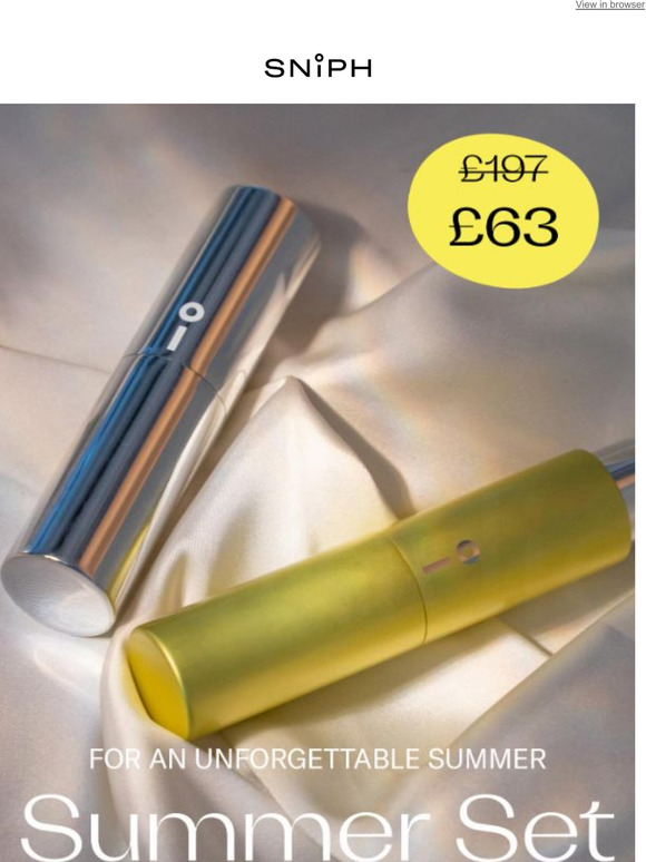 Sniph: Get your Sniph Summer Set for only £63 | Milled