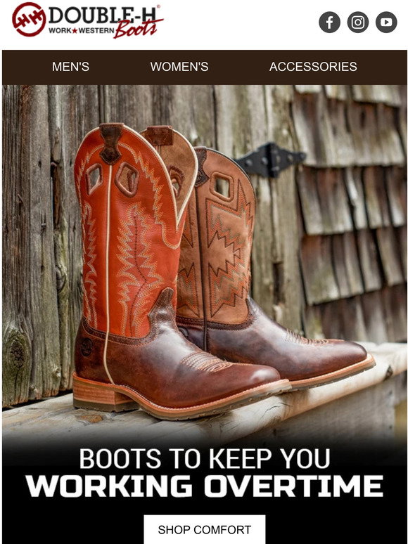 Double H: Boots to Keep You Going Through the Weekend | Milled