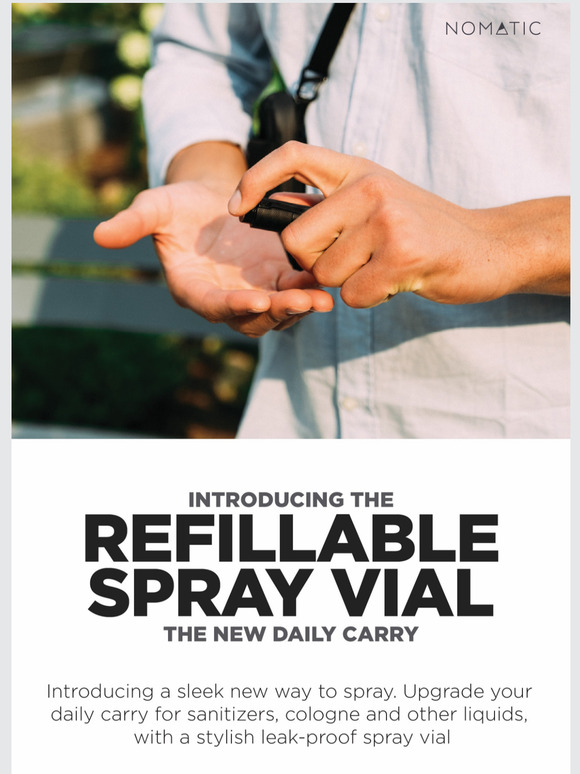 Nomatic: 💨 Spray your way... Introducing the Nomatic Refillable Spray ...