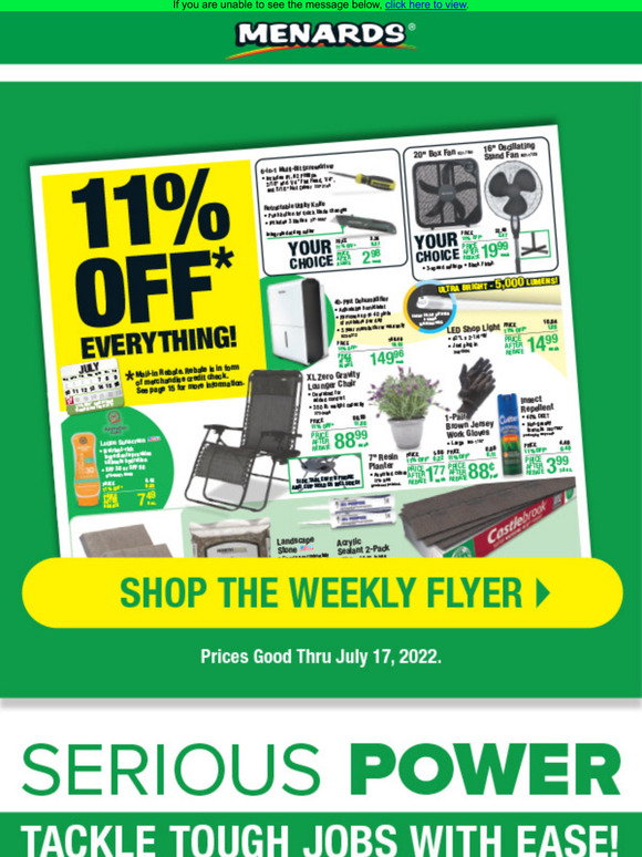 Menards: Here’s Your Weekly Flyer PLUS BIG Savings! | Milled