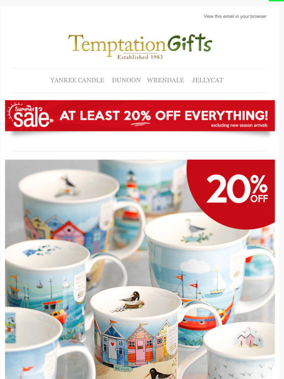 Temptation Gifts: Summer Sale: Dunoon Seaside Mugs and Yankee Candle ...