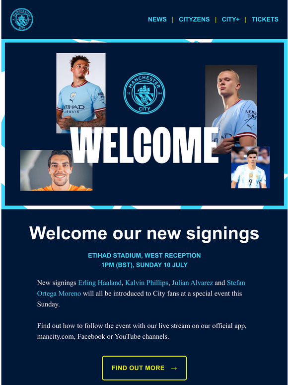 Manchester City: Welcome our new signings at the Etihad! | Milled