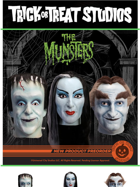 Trick or Treat Studios: ⚡ Munsters Masks are ready to order! ⚰️ | Milled