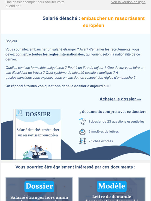 Juritravail: [Salarié détaché] Les procédures pour embaucher un ressortissant européen | Milled