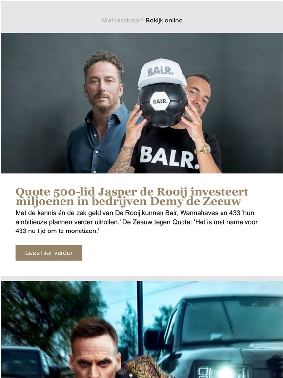 Quote: Jasper de Rooij investeert in Demy de Zeeuw en co. & Wajer ...