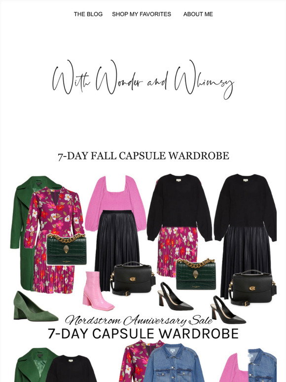 With Wonder and Whimsy: 7-Day Fall Capsule Wardrobe — With Wonder and ...