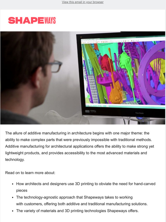Shapeways: Additive Manufacturing vs. Traditional Manufacturing in ...