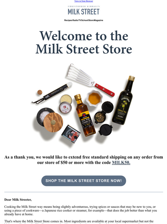 Milk Street Kitchen: Introducing the Milk Street Store, plus free ...