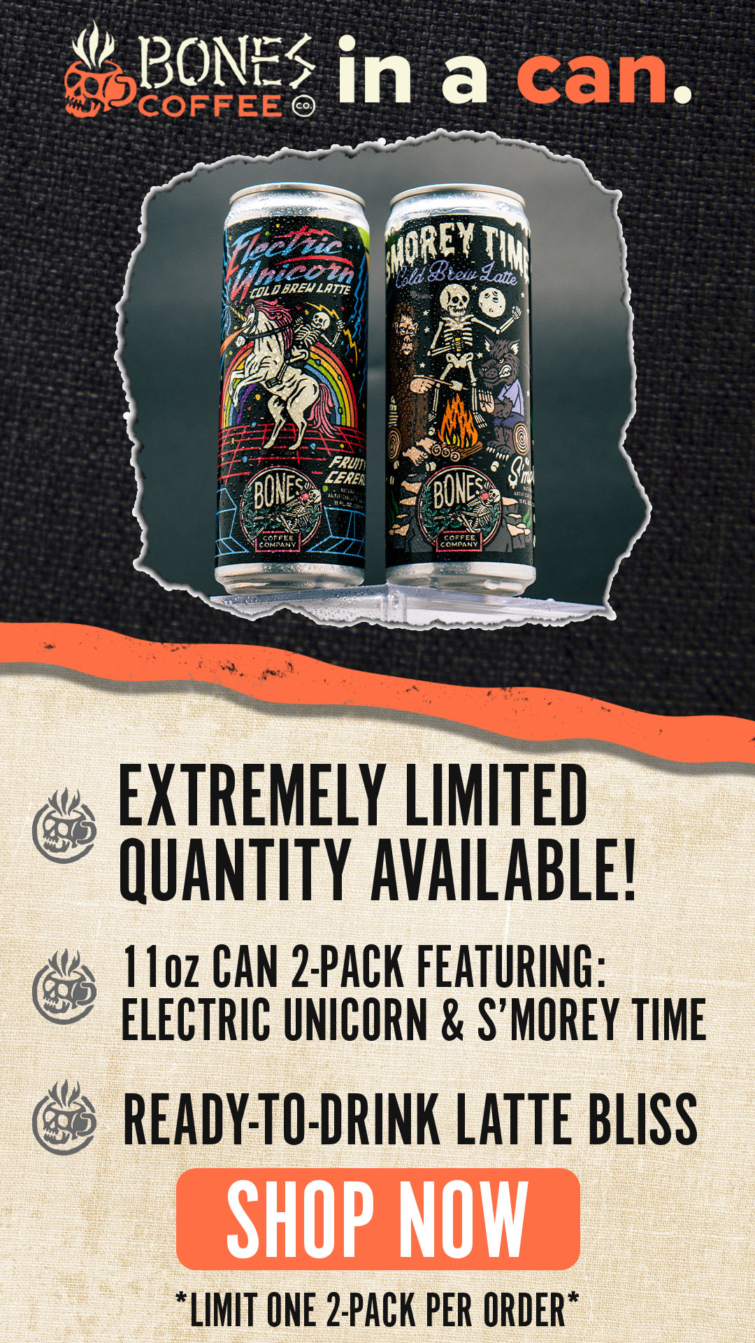 Bones Coffee Company: Cold Brew Latte Cans are HERE! 🚨 | Milled