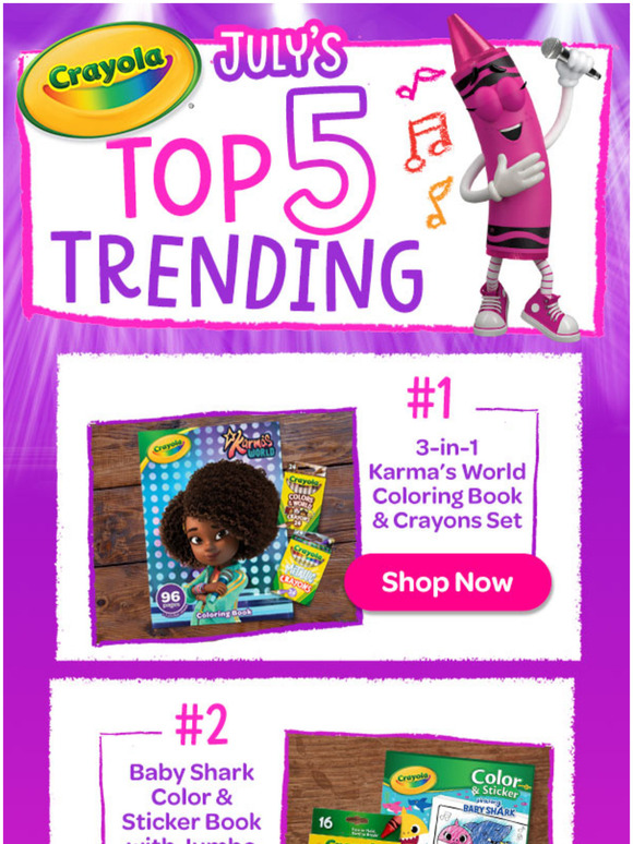 Crayola: TOP 5 Trending: July | Milled