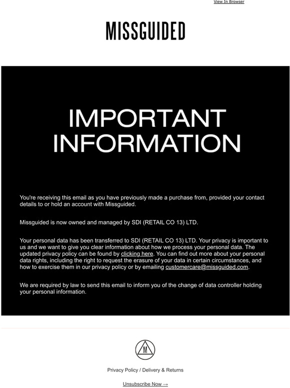 Missguided UK Email Newsletters: Shop Sales, Discounts, and Coupon Codes